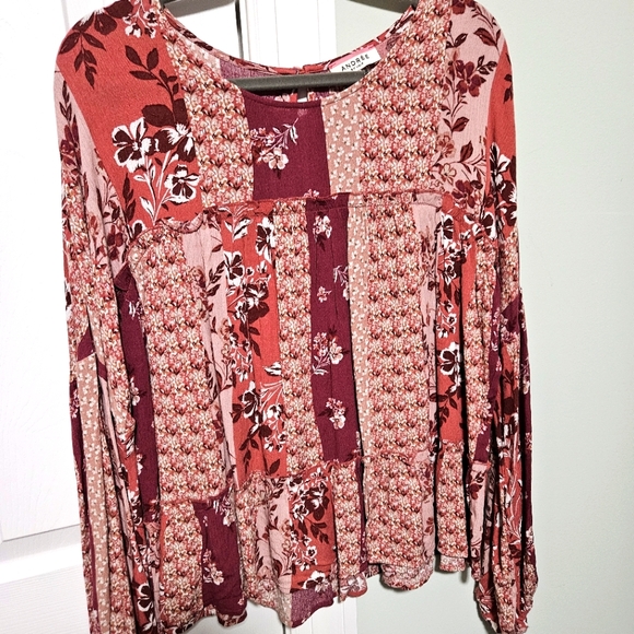 ANDREE BY UNIT | Tops | Andree By Unit Womens Boho Floral Long Sleeve ...